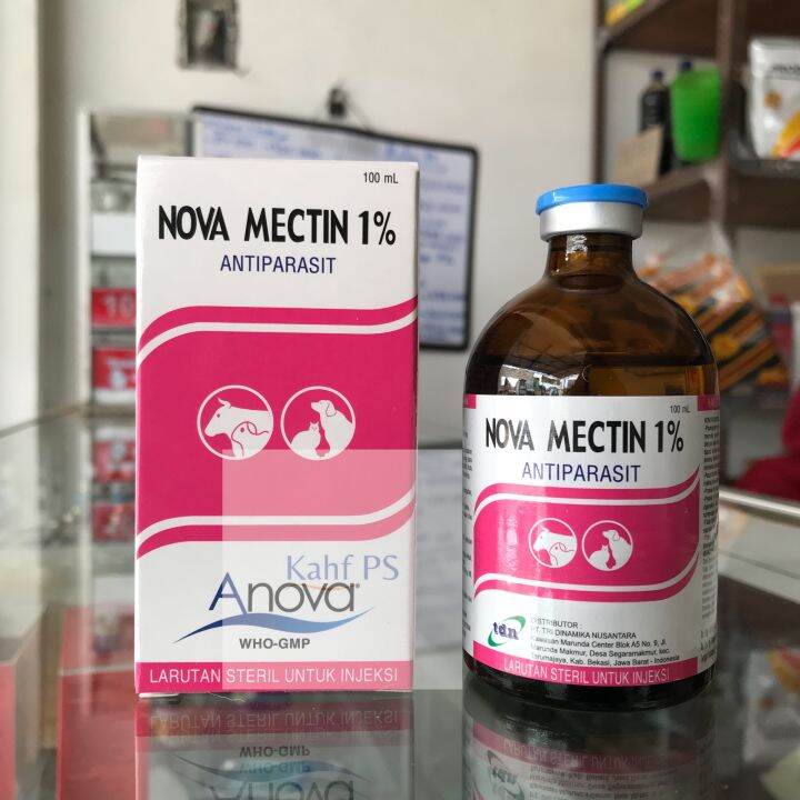 Novamectin 100 ml Obat Cacing Kutu Tungau Caplak pada Hewan | Lazada ...