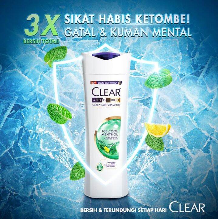 Clear Shampoo Ice Cool Menthol 160 Ml | Lazada Indonesia