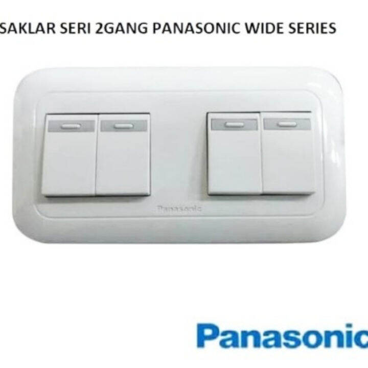 Panasonic saklar,sakelar seri double 2 gang,stop kontak lampu,ceklekan ...