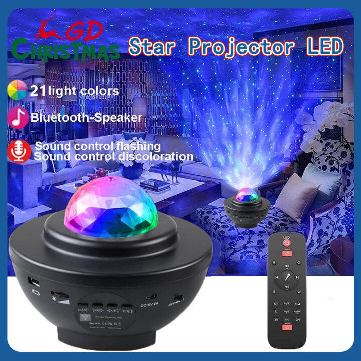 GD Led Star Projector Night Light Starry Projector With Music Bluetooth ...