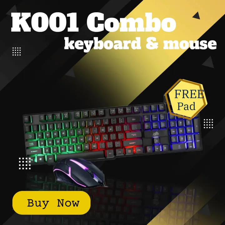 Zeus K001 Keyboard and mouse combo w/free pad | Lazada PH