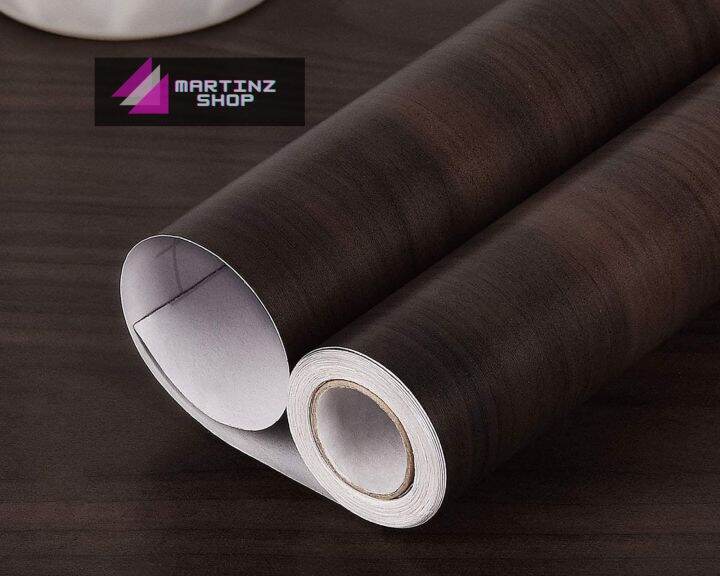 Wallpaper Sticker Dinding Motif Kayu Serat Coklat 10m X 45cm Lazada
