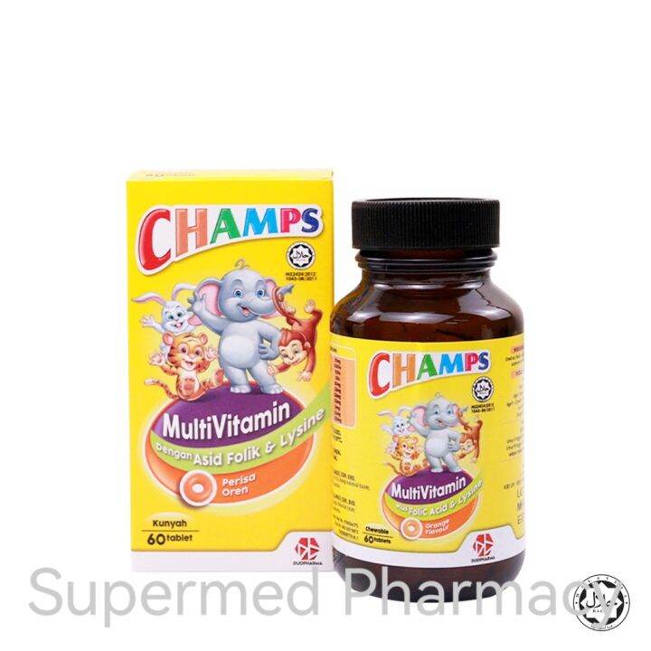 Champs Multivitamin Plus Folic Acid and Lysine 60's | Lazada