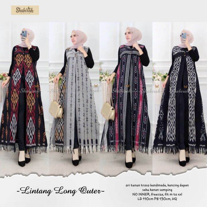 Lintang Outer tenun / Cardigan Tenun Etnik Pria / Tenun cardigan ...