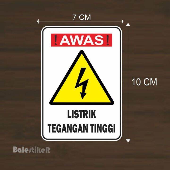 stiker awas tegangan listrik sticker | Lazada Indonesia
