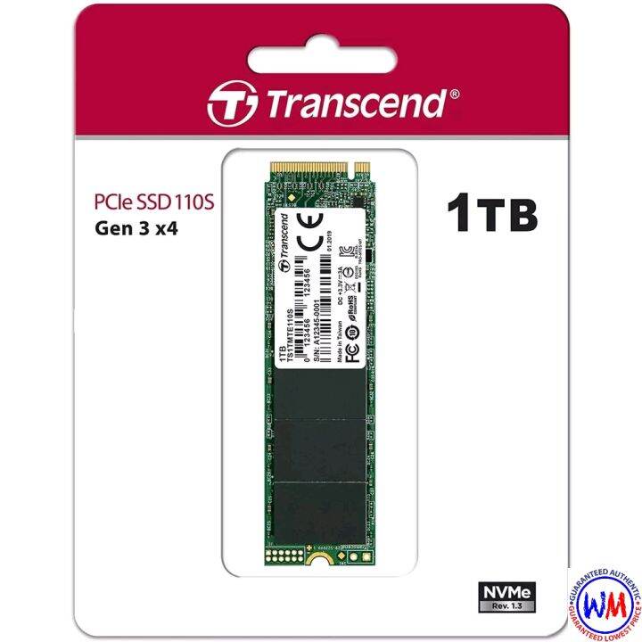 Transcend MTE110S 1TB M.2 Nvme Internal SSD PCIe Gen3X4 Solid State Drive TS1TMTE110S 110S ...