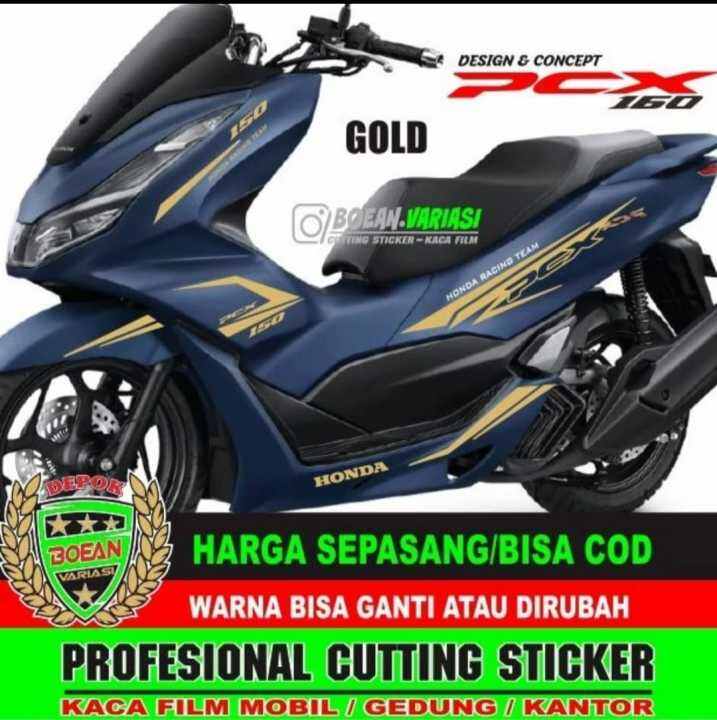 CUTTING STICKER NEW PCX 160 ROYAL MATTE PCX 160 BIRU | Lazada Indonesia