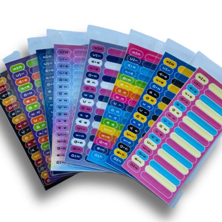 Basic Colorful Kalimba Note Sticker for 17 Keys Kalimba | Lazada PH