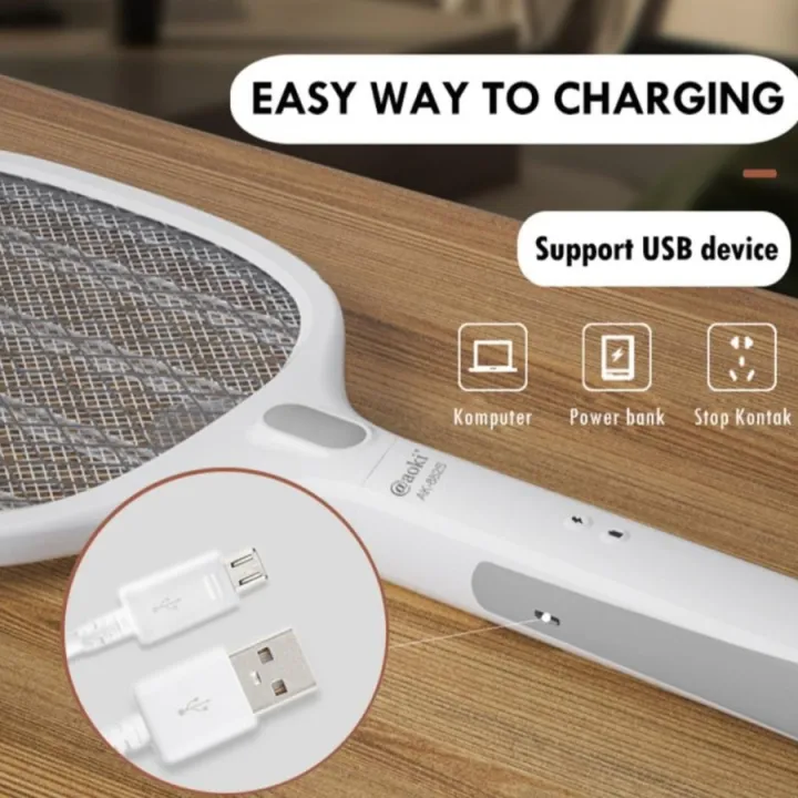 ALAT PENGUSIR NYAMUK DAN SERANGGA RAKET NYAMUK 2 IN 1| KUALITAS CANGGIH ...