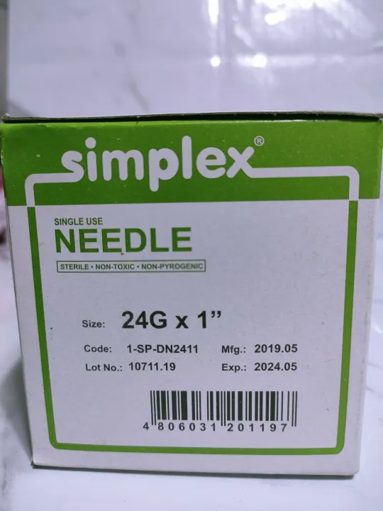 Simplex Needle 24G x 1" | Lazada PH