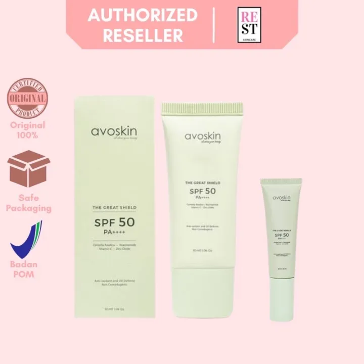 Avoskin Sunscreen The Great Shield SPF 50 PA++++ | Lazada Indonesia