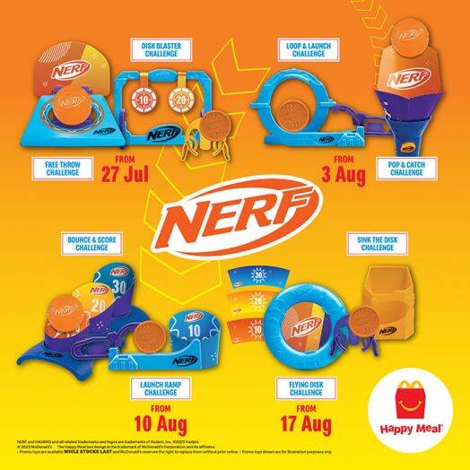 Ready Stock New 2023 Hasbro Nerf McDonald's Happy Meal Toys | Lazada