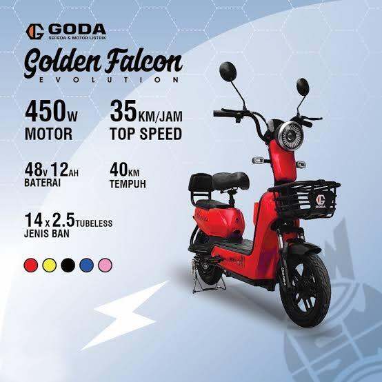 Sepeda Listrik Goda Golden Falcon 145 | Lazada Indonesia