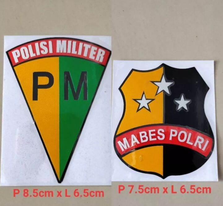stiker cutting logo mabes polri dan polisi militer | Lazada Indonesia