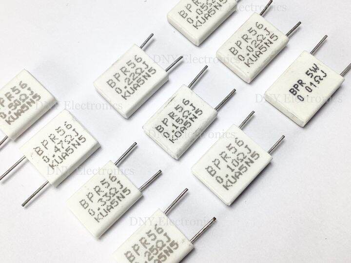 5ชิ้น R 5W ceramic resistor 0.01 0.02 0.05 0.10 0.15 0.22 0.25 0.33 0. ...