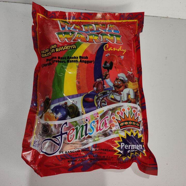 50 Pcs permen warna warni perman siul permen peluit permen jadul ...