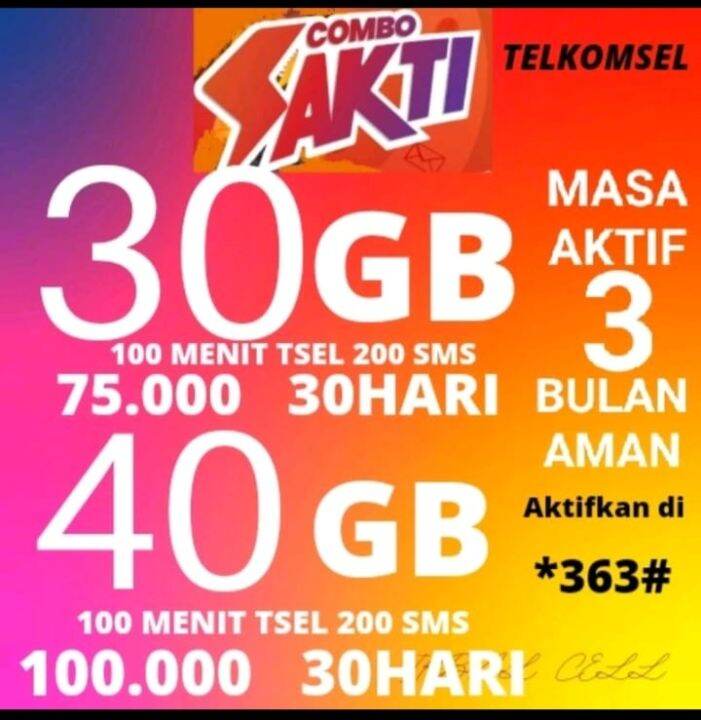 kartu perdana Telkomsel sakti combo / perdana sakti'combo / kartu Internet paket murah sakti ...