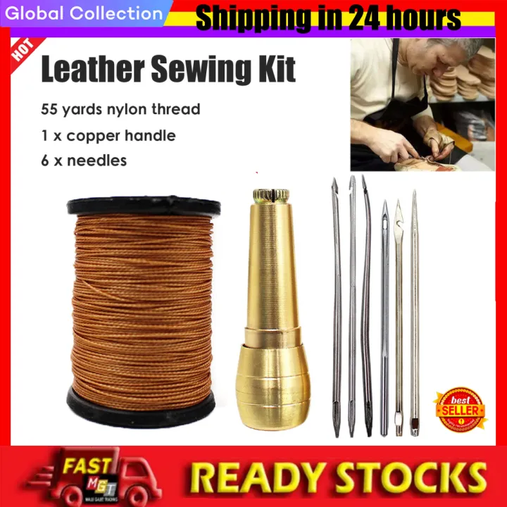 【Ready Stock】Leather Sewing Kit DIY Leather Sewing Awl Nee-dle With ...