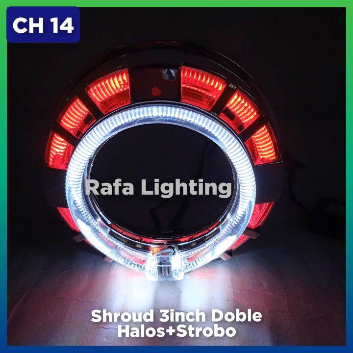 Shroud Casing Projector 3 inch doble Halos+Strobo Vahid | Lazada Indonesia