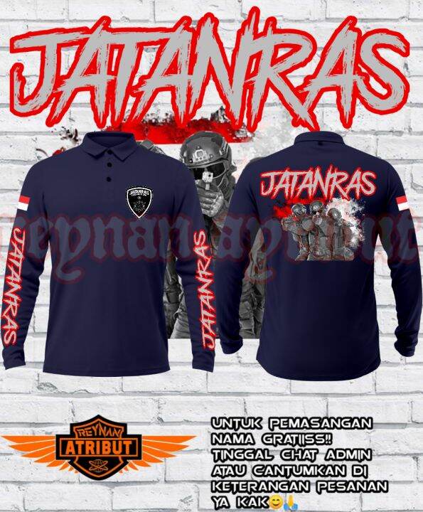 kaos polo Jatanras lengan panjang/kaos wangki Jatanras lengan panjang ...