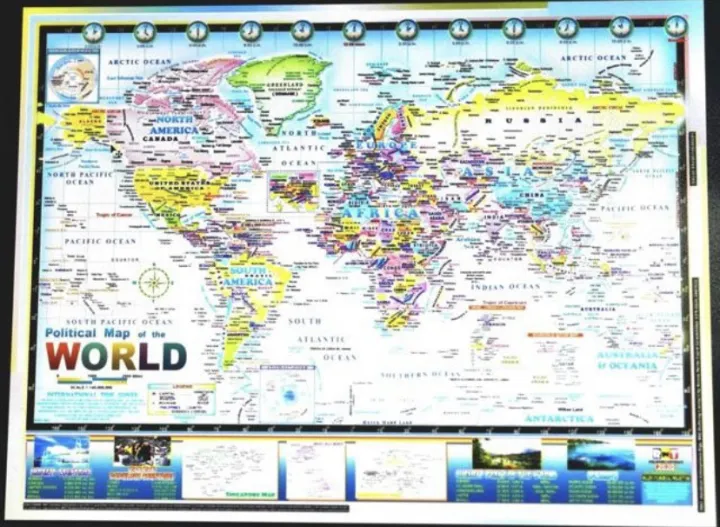 World Map Political (12x17.5 inches) with Sealed Plastic | Lazada PH
