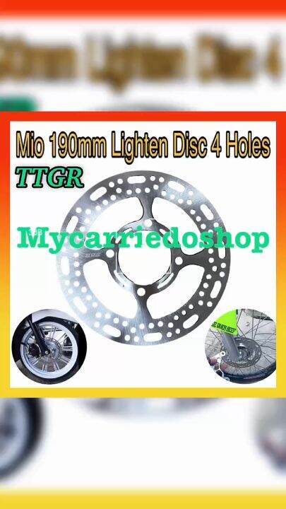 TTGR Brake Rotors Mio 190mm Lighten Disc 4 Holes Front Discplate For ...