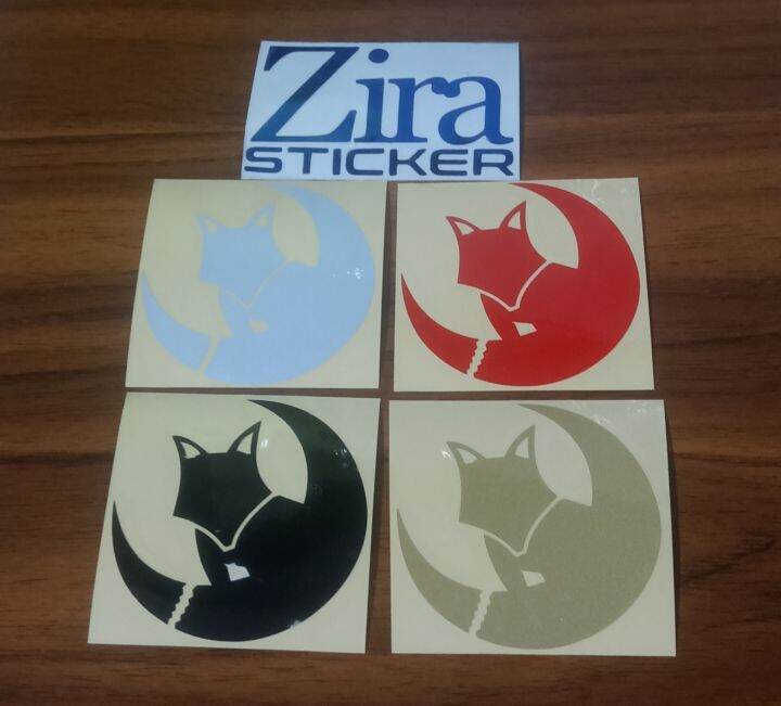 sticker white fox logo cutting setiker motor | Lazada Indonesia