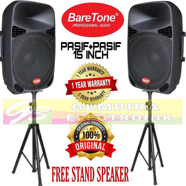 Paket Speaker Baretone Pasif 15 inch Original 15mw bonus stand | Lazada ...