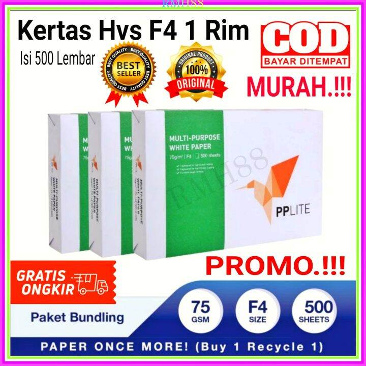 Kertas Hvs F4 1 Rim Isi 500 Lembar PP LITE / Ekon | Lazada Indonesia