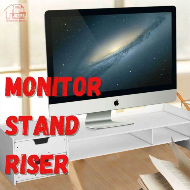 JR2MK Monitor Stand Riser Printer Computer Laptop Holder Storage Table Organizer Multi-Function ...