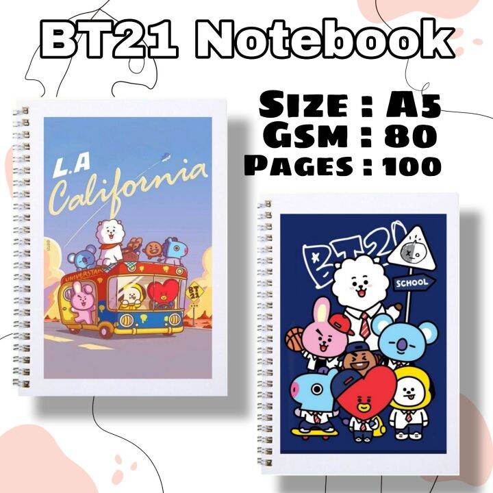 BT21 Notebook A5 Spiral Book | Lazada
