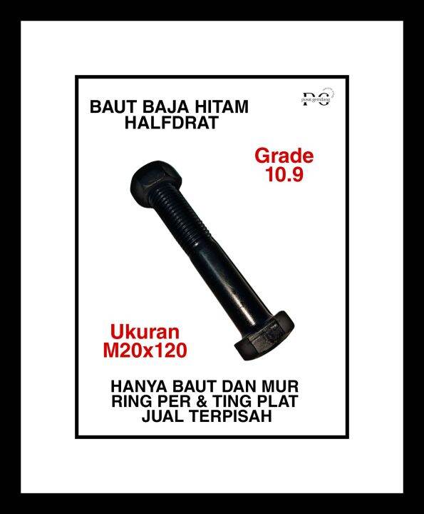 BAUT MUR BAJA TS 10.9 - M20x120 FULL SET - BAUT HEX TS 10.9 | Lazada Indonesia