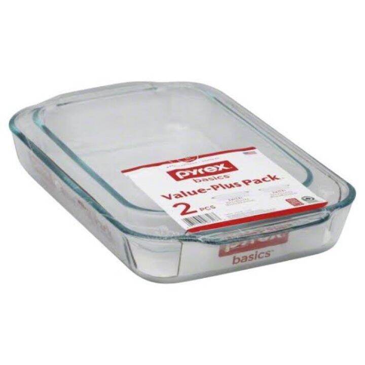 Pyrex Basics Glass Bakeware Set Value Pack, 2 Piece | Lazada PH