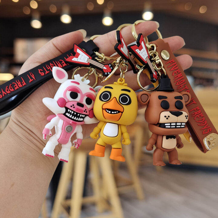 FNAF Rabbit Bear Bunny Fox Chica Bonnie Doll Keychain Pendant Game Five ...
