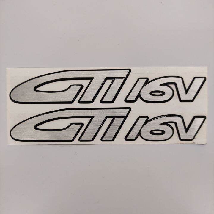 GTI 16V Sticker Original Design Chrome Classis & Black | Lazada