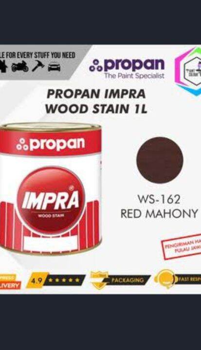 propan impra wood stain RED MAHONY CAT KAYU IMPRA PROPAN 1L | Lazada ...