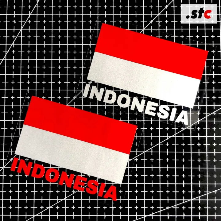(isi 2 lembar) Cutting Stiker Bendera Indonesia 7 x 5 CM Stiker Bendera ...