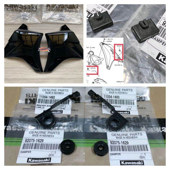 Cover Sirip Tutup Radiator Ninja 150 R set original | Lazada Indonesia