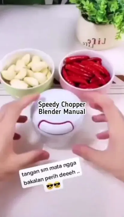 Blender Mini Chopper Cooper Pencacah Bawang Cabe Daging Blender Tarik ...