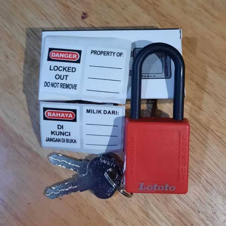LOTOTO L406 Merah, Gembok Safety Loto Padlock Safety Lockout Tagout ...