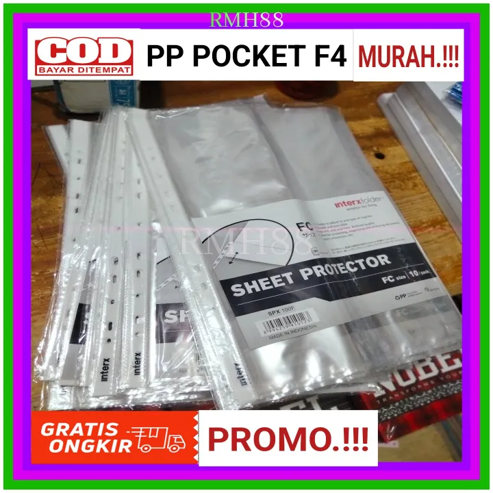 Plastik PP POCKET F4/Sheet Protector [ 1 Pak Isi 10 Pcs ] | Lazada ...