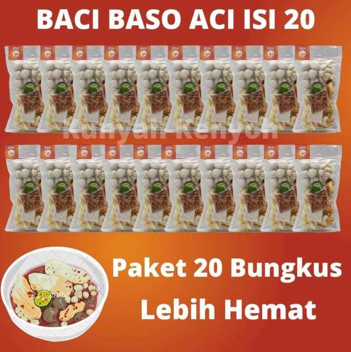 Baso Aci Paket 20 Pcs Murah / Bakso Aci Instan Hot Jeletot khas Bandung ...
