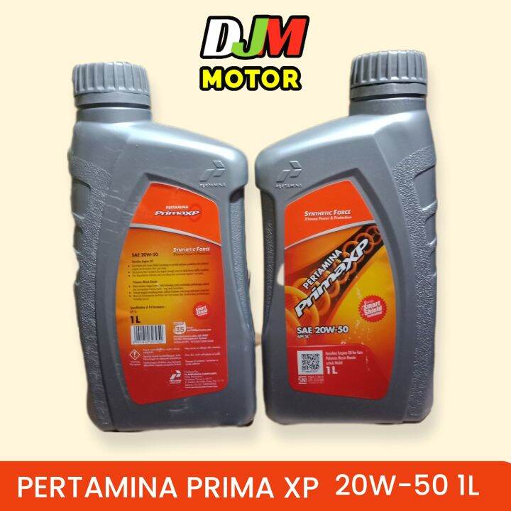 OLI PERTAMINA PRIMA XP 4T 1LITER SAE 20-50 UNTUK MOTOR 4 TAK | Lazada ...