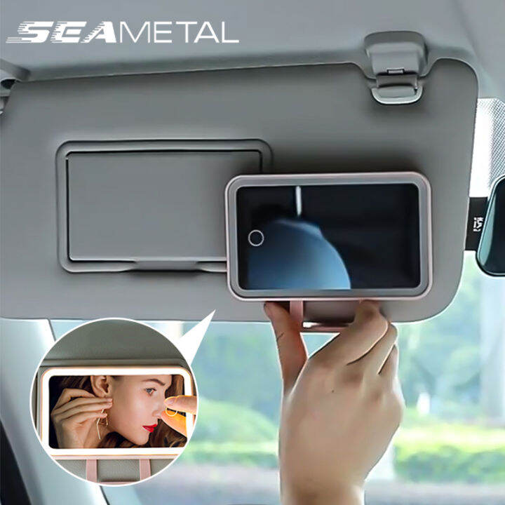 LED mobil pelaut cermin rias pelat penutup cahaya matahari kaca ...