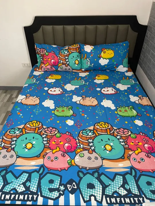 Axie Infinity Character Blue 3 in 1 Bedsheet Canadian Cotton | Lazada PH