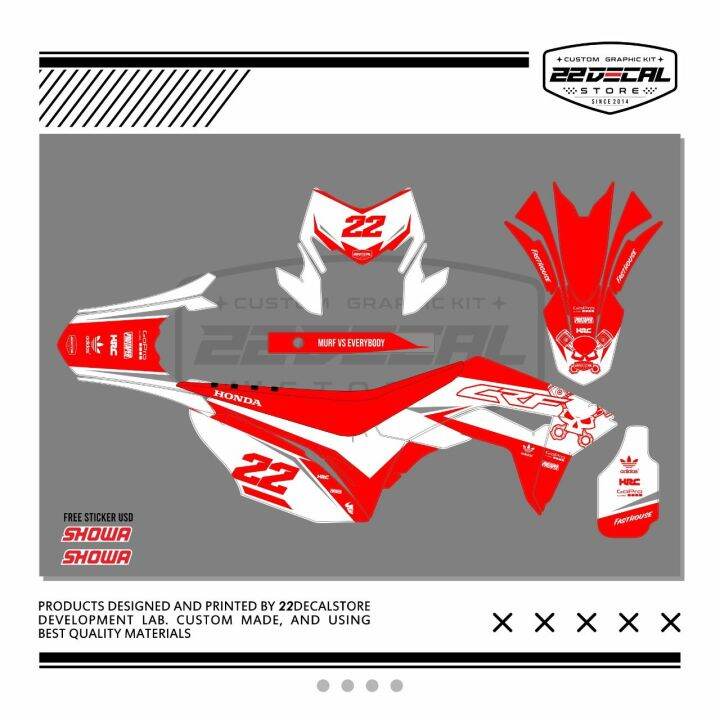 DECAL CRF 150 L merah putih | Lazada Indonesia
