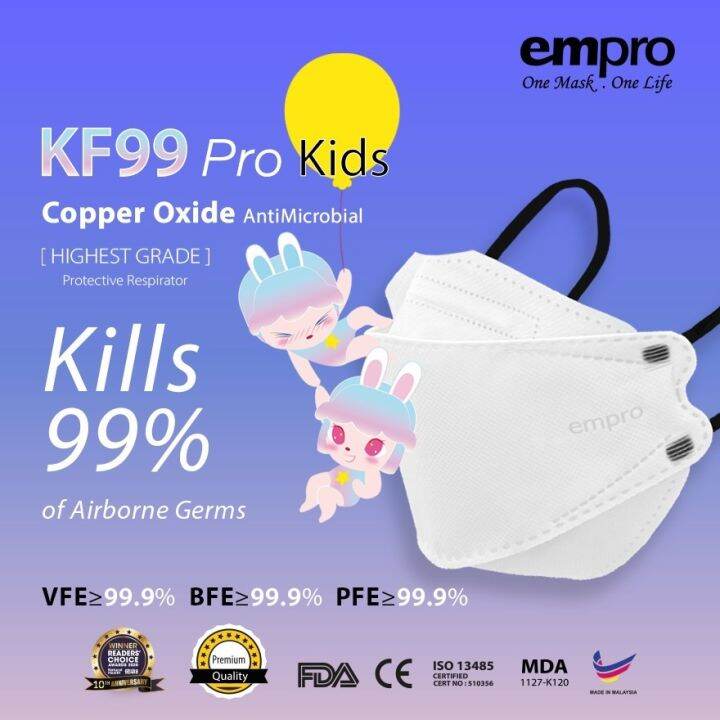[Ready Stock]Empro Respirator KF99 Pro Kids Copper Oxide Antimicrobial ...