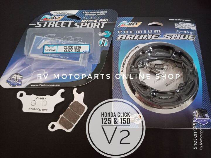 FAITO brake pad / shoe Honda click 125 /150 V2 | Lazada PH