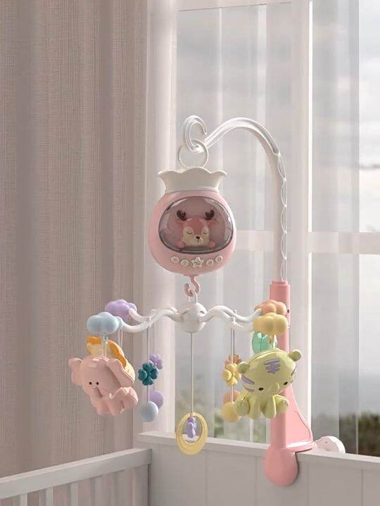 Crib bell Newborn Babies Learning Baby Bed Bell Remote Control Light ...