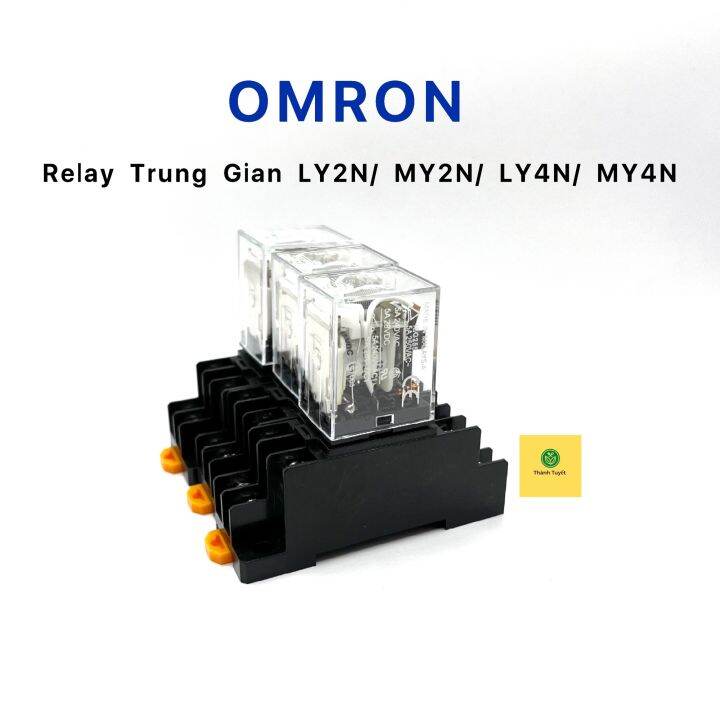 Rơ le trung gian omron rơle kiếng 12V 24V 220V đế 8 chân 14 chân ...